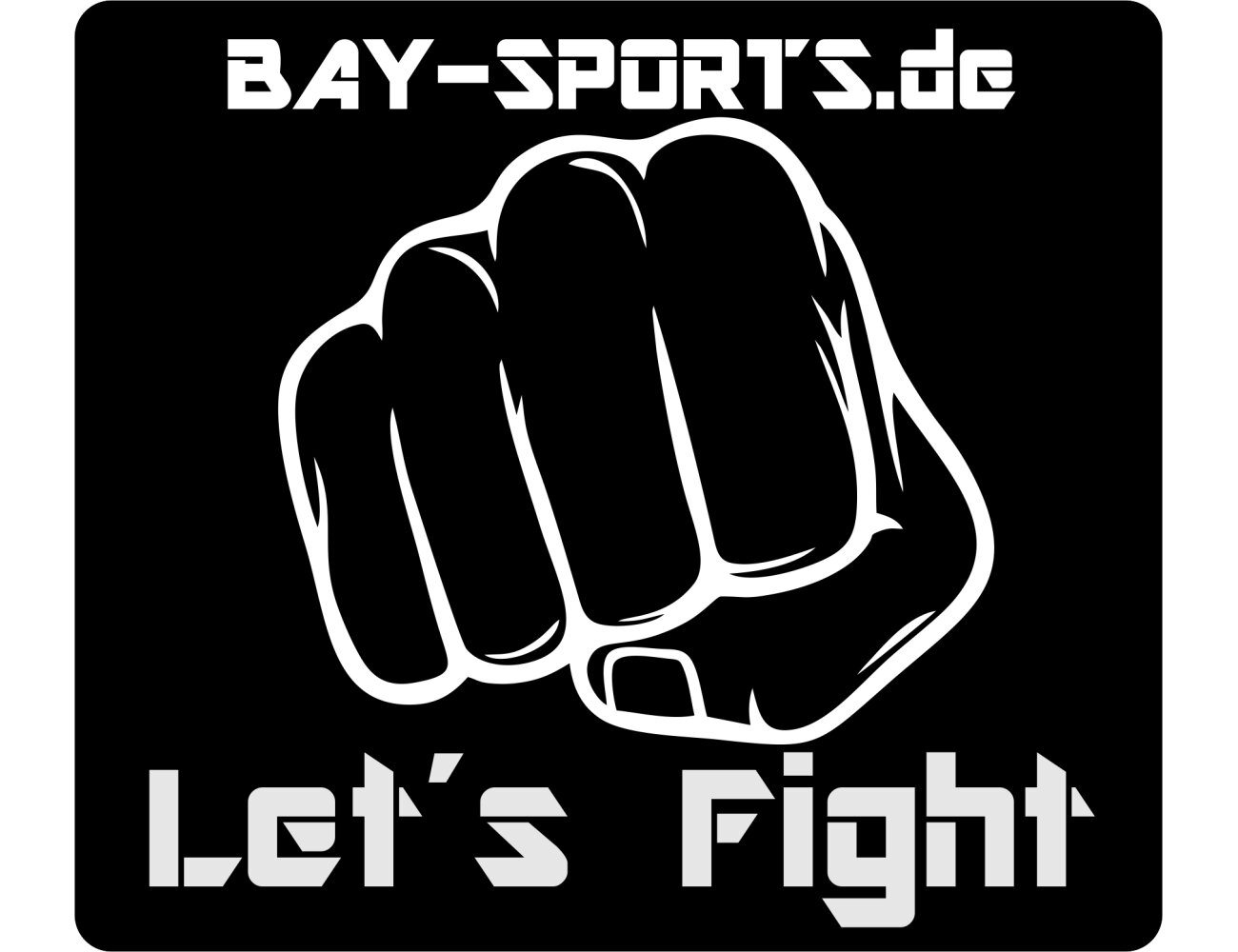 Aufkleber Let´s Fight Budofaust Faust Kampfsport / Geschenkartikel